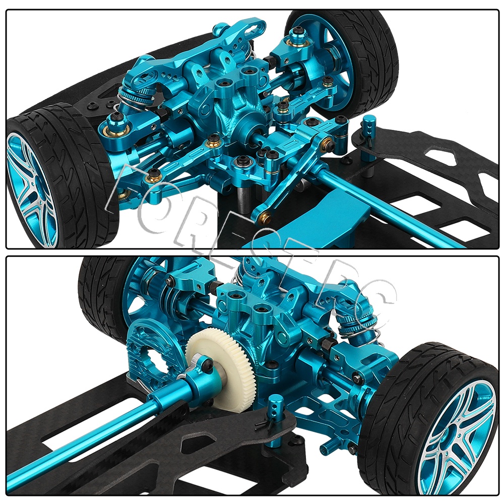 Metal &Carbon Fiber Shaft Drive 1/10 RC Touring Car Chassis Frame Body ...