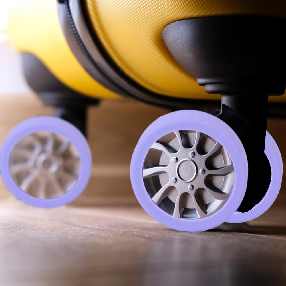 4Pcs/Set Luggage Wheels Protector Covers/ Colorful Silicone Wheels ...