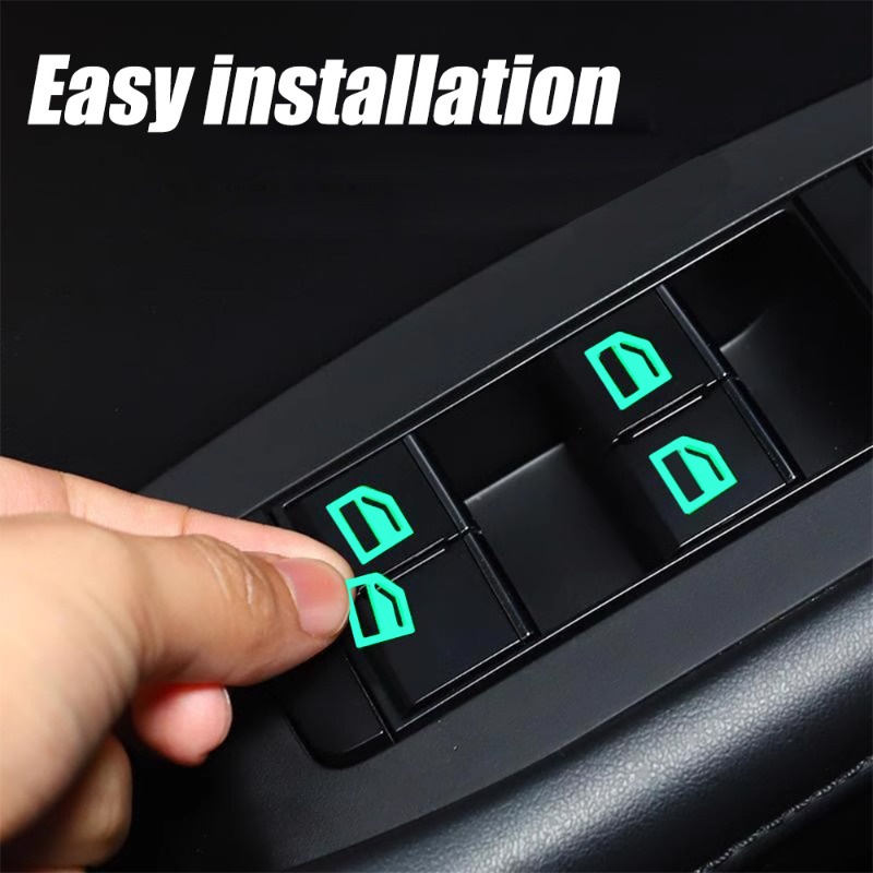 Self-adhesive Colorful Luminous Car Window Button Labels/ Automobile ...