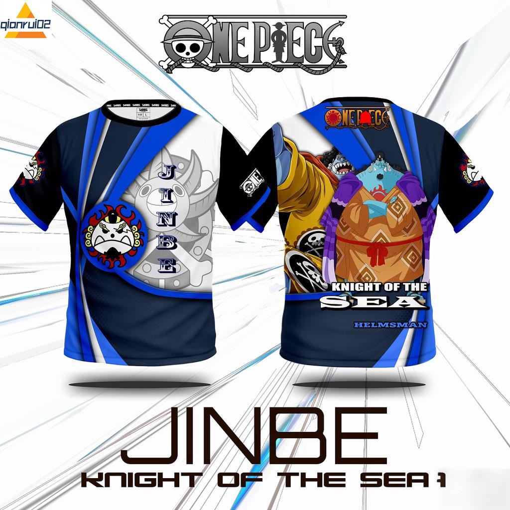 (Qianrui02) 'One Piece STRAWHATS- JINBE', Full Sublimation Anime Shirt ...