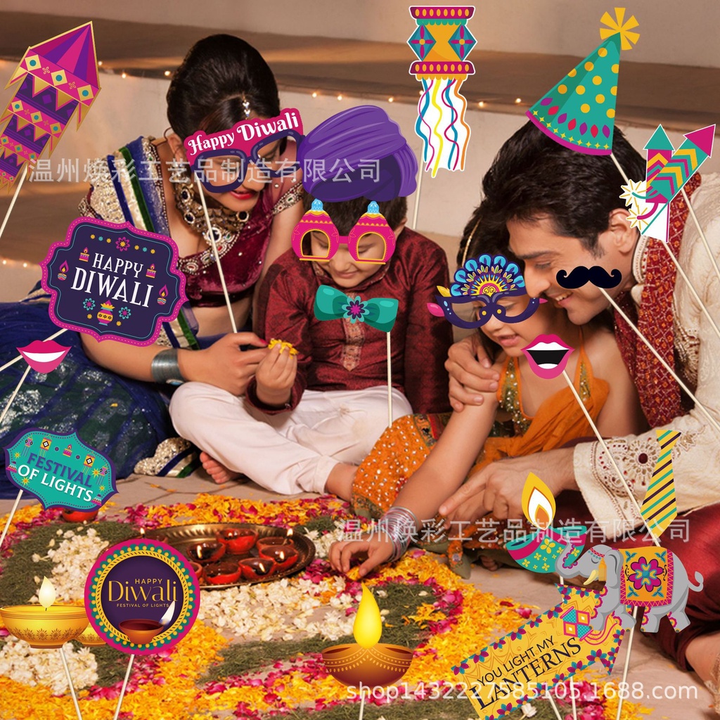 Hot Sale Deepavali Decorations - Happy Diwali Photo Booth Props 25 ...
