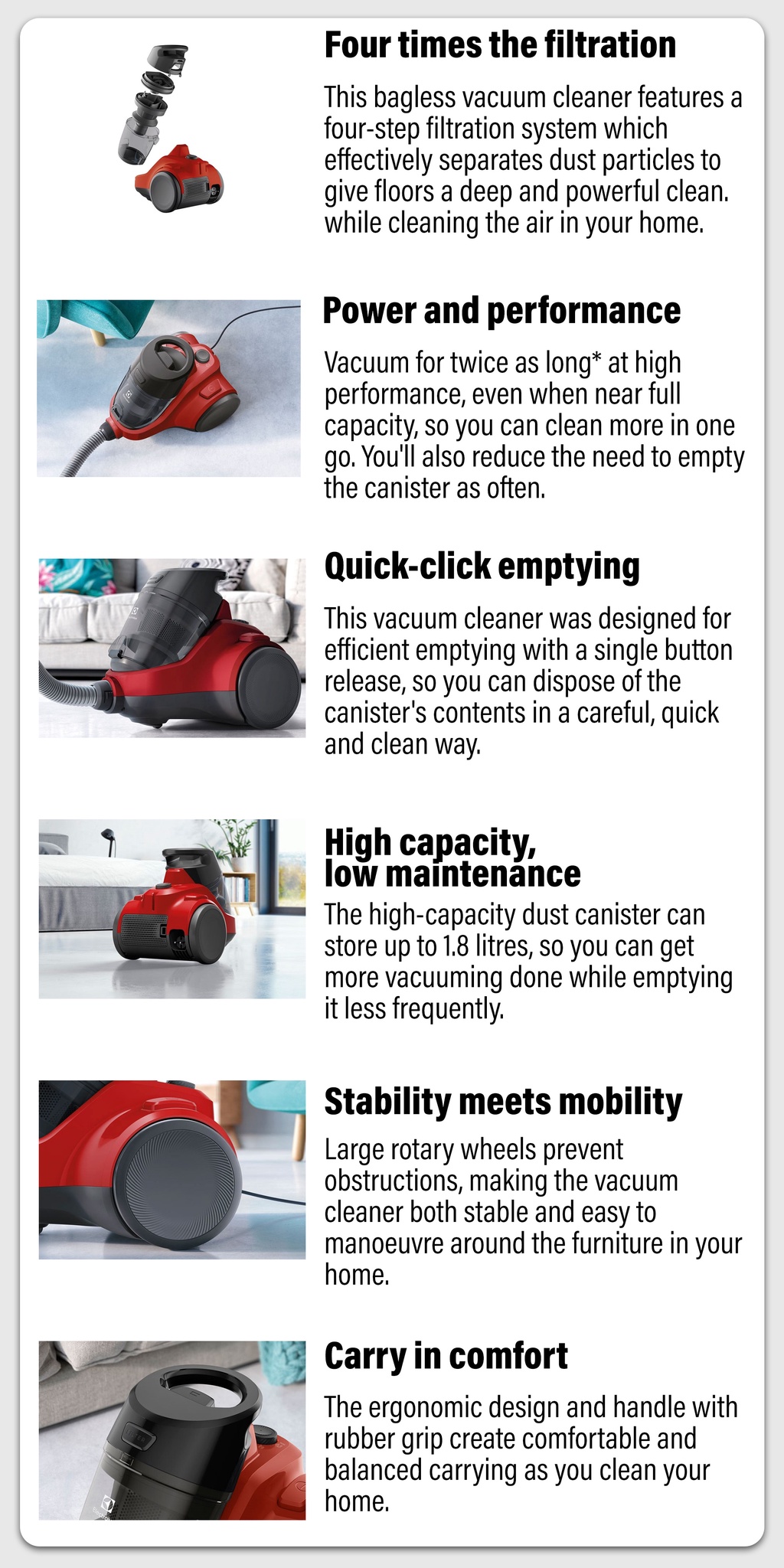 Electrolux Bagless Vacuum Cleaner EC41-6CR | Shopee Malaysia