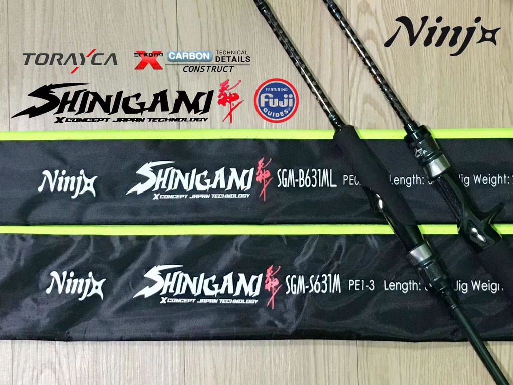 NINJA SHINIGAMI SPINNING/ BAITCASTING(BC) JIGGING ROD | Shopee Malaysia