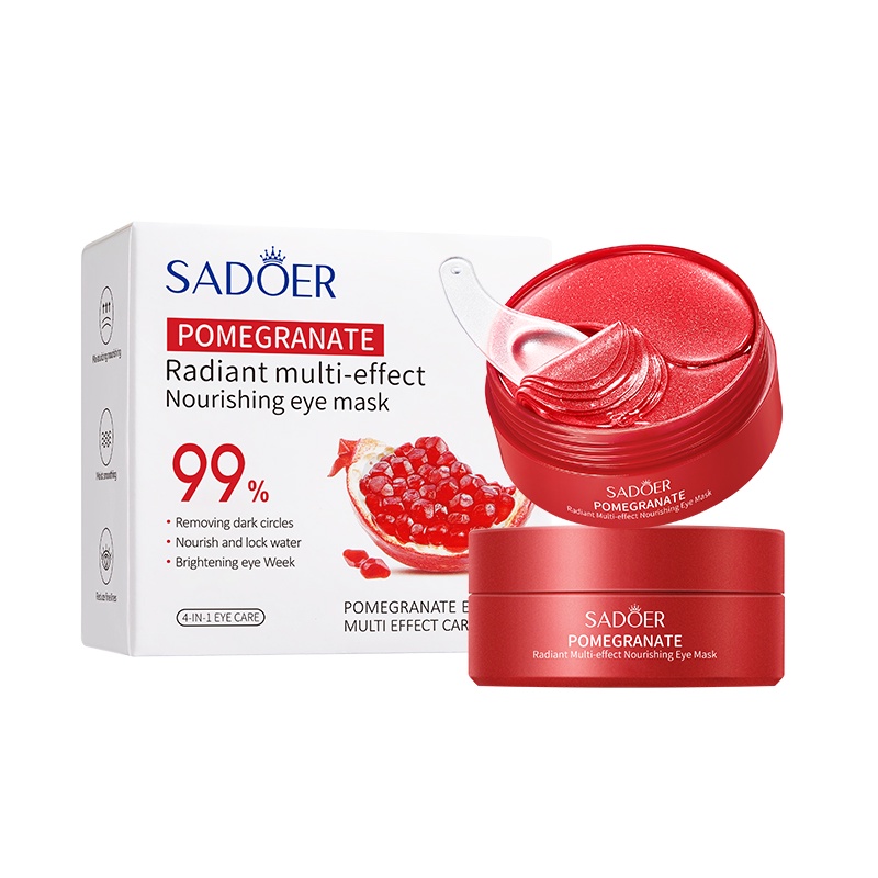 ROREC SADOER Pomegranate Fresh Brightening Radiant Multi-Effect Nourishing Eye Mask Moisturizing ...