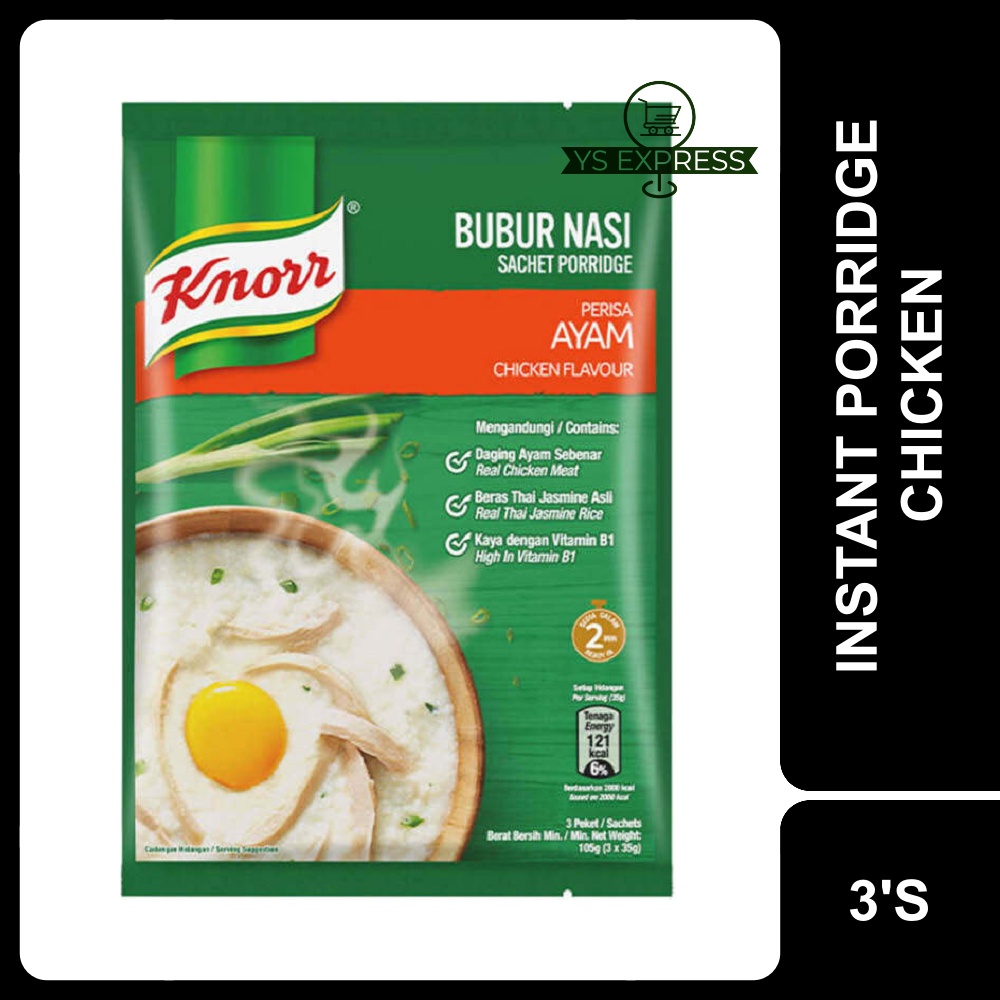 KNORR Instant Porridge - Chicken 3'S (105G) | Shopee Malaysia