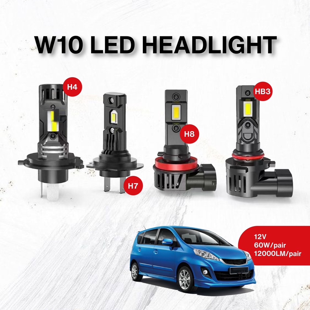 [PERODUA] Alza 2PCS 1:1 Car LED Headlight Foglight Bulb Hi/Lo Beam H7 ...