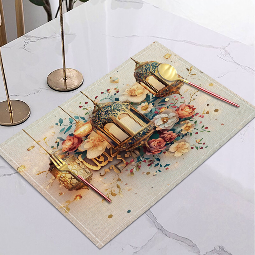 2025 Ramadan Kitchen Mat Eid Mubarak Dish Mats Ramadan Placemat ...