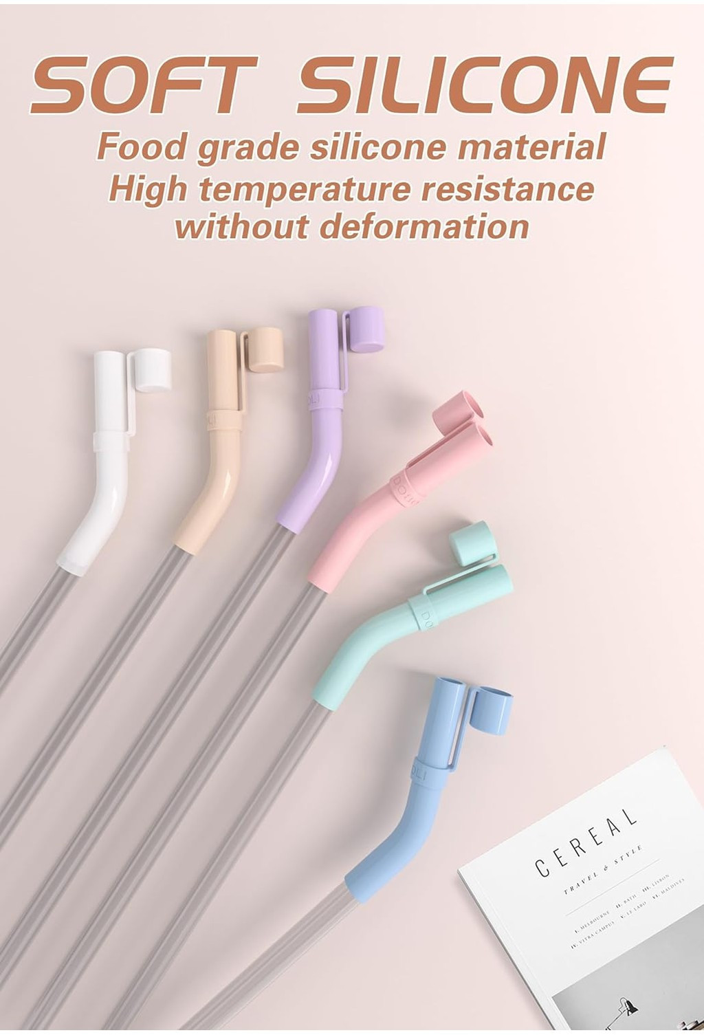 8-10mm Colorful Straw Extender Silicone Spill Proof Stopper Straw Cover ...