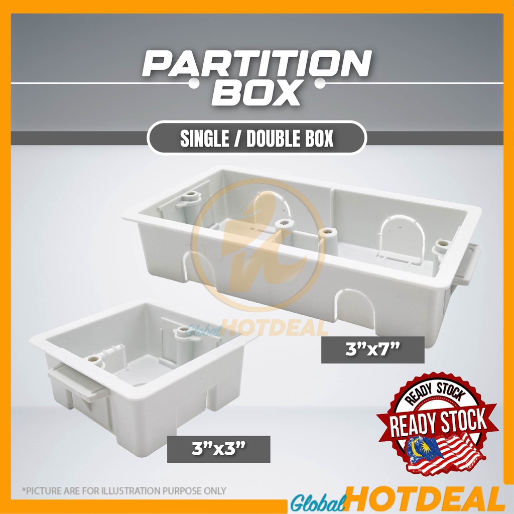 PVC 3”X 3”/3”X 7” Partition Box/Single Gang Partition Box For Electric ...