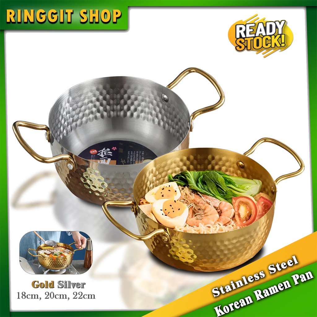 Ringgit Shop Stainless Steel Korean Ramen Pot Soup Noodles Seafood ...