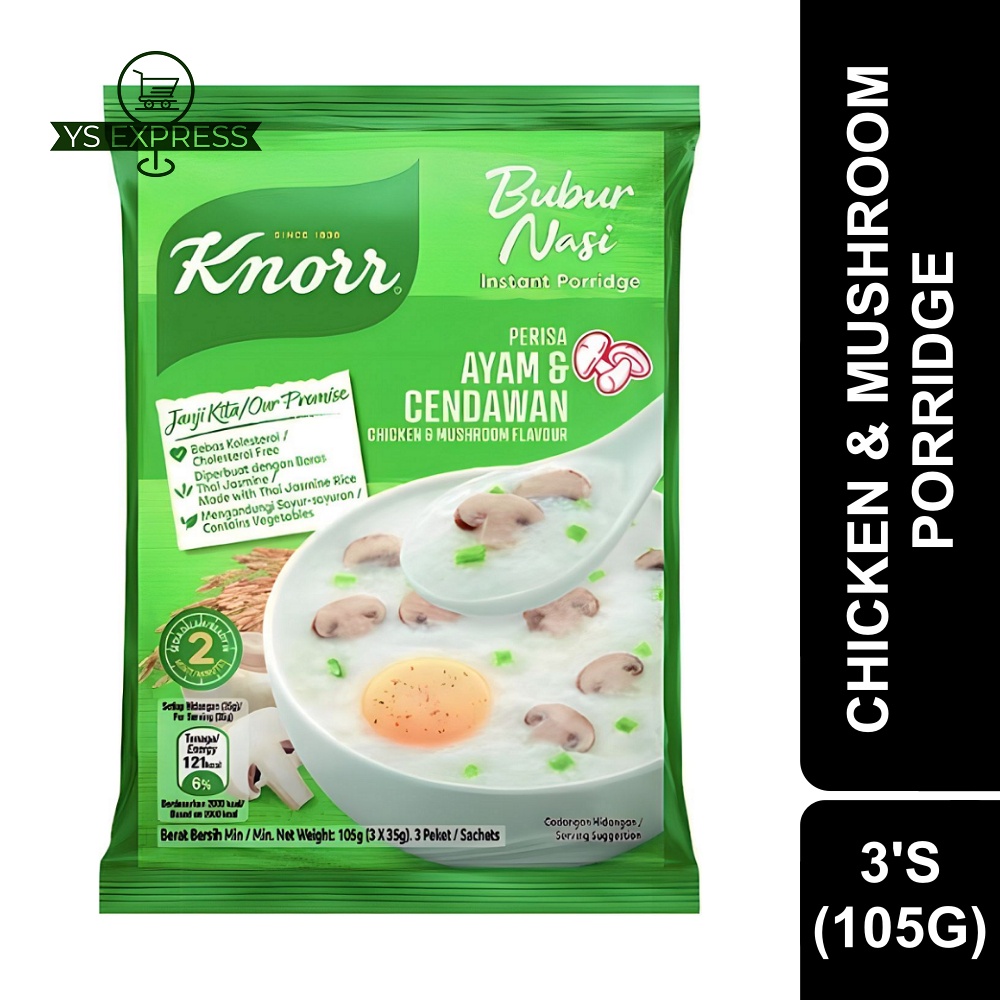 KNORR Instant Porridge - Chicken & Mushroom 3'S (105G) | Shopee Malaysia