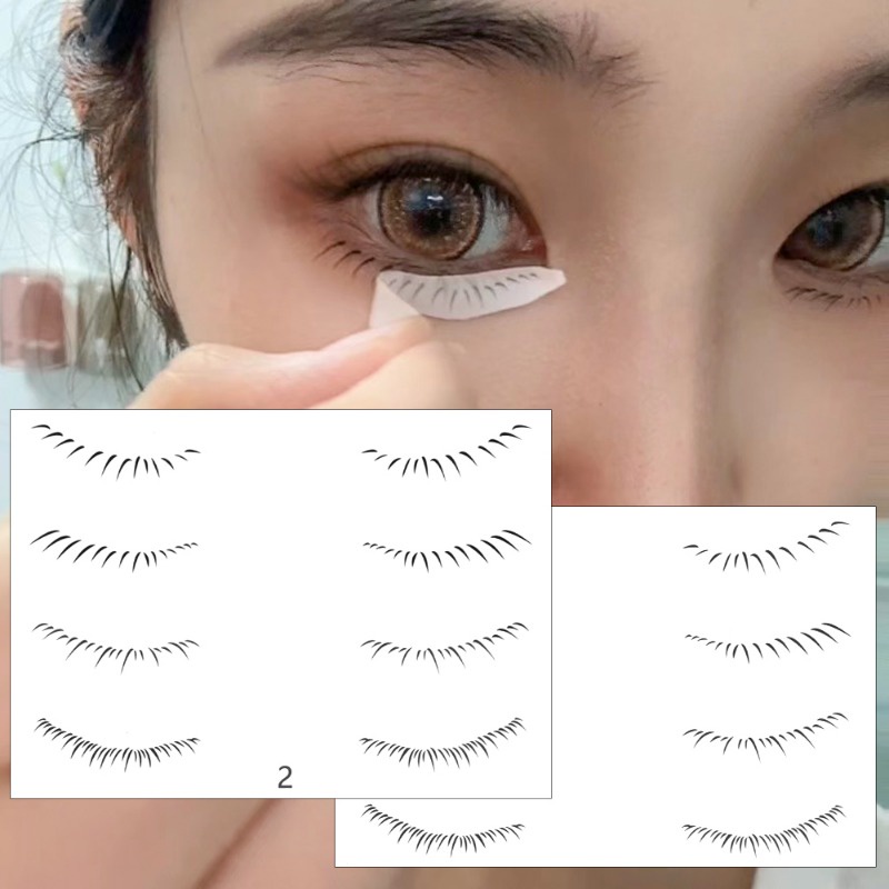 Sweatproof Lasting Simulation False Eyelash Tattoo Patch / 8 Pairs ...