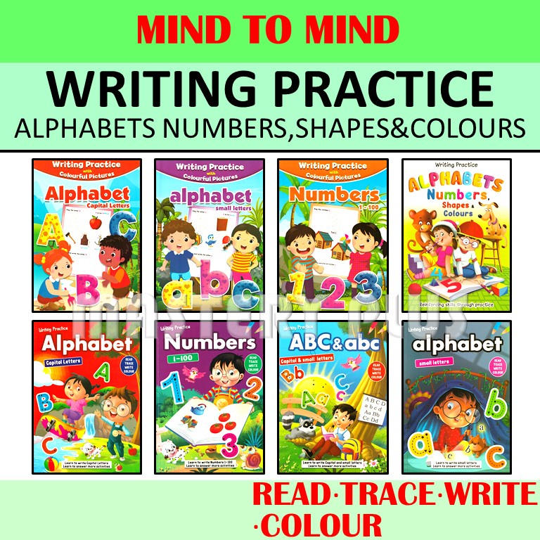 PRACTICE WRITING WITH COLOURFUL PICTURES & WRITING PRACTICE ALPHABETS ...