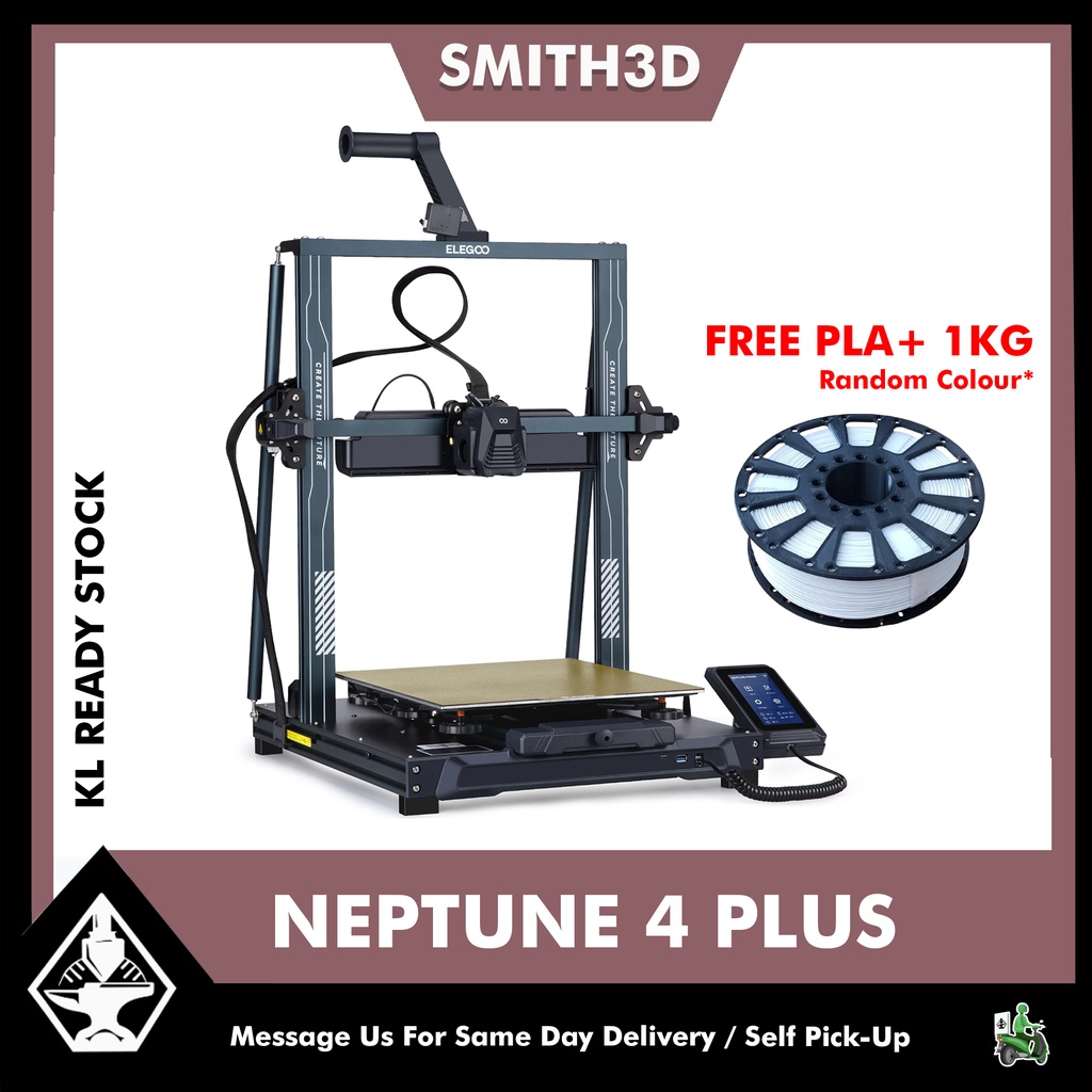 Elegoo Neptune 4 Max / Neptune 4 Plus Dual-Gear Direct Extruder / Auto Bed Leveling + Auxiliary ...