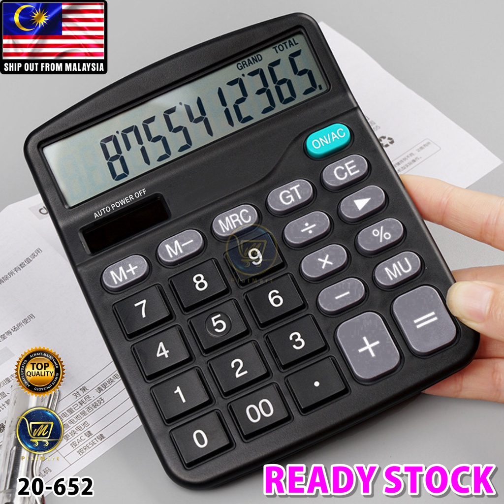 PlatMart - [READY STOCK] Solar Energy Large LCD Display Calculator 12 ...