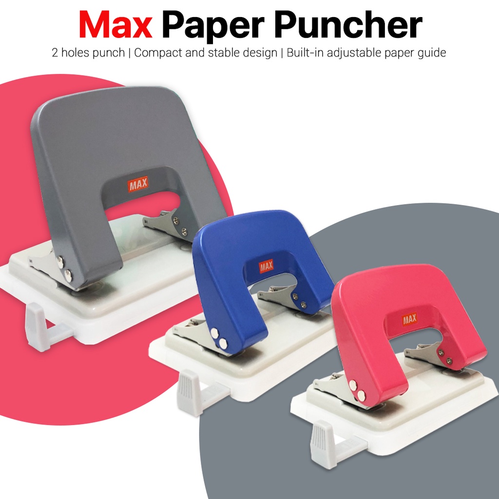 Desklife Max Paper Punch Standard Size 2 Hole Paper Puncher - (1s/PCS ...