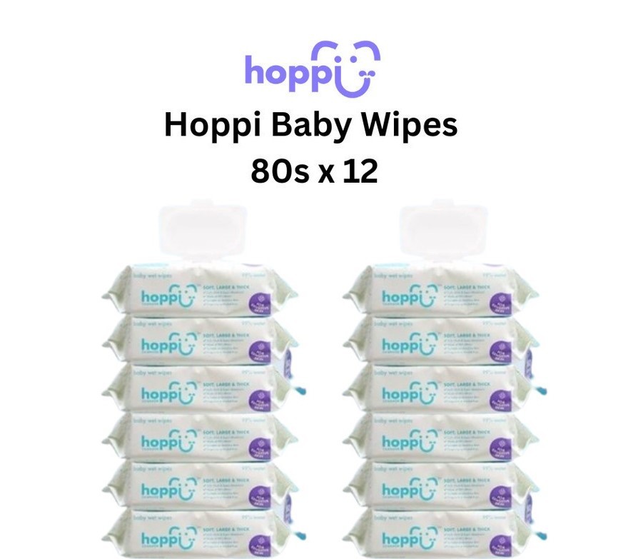Hoppi Baby Wet Wipes - 12x80s | Shopee Malaysia