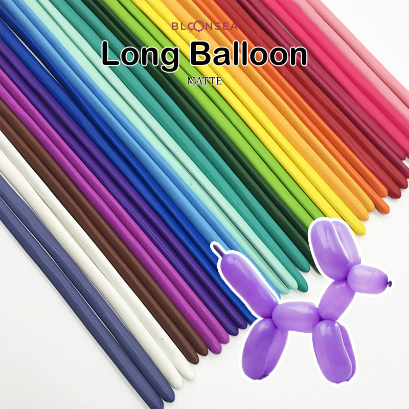[10pcs] Matte Long Balloon Magic Shape Modelling Balloons Bouquet Clown ...