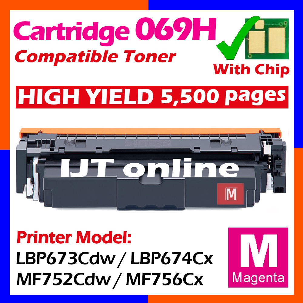 🔥WITH CHIP🔥 Compatible Toner Canon 069 CRG 069H CRG069H LBP 673 ...