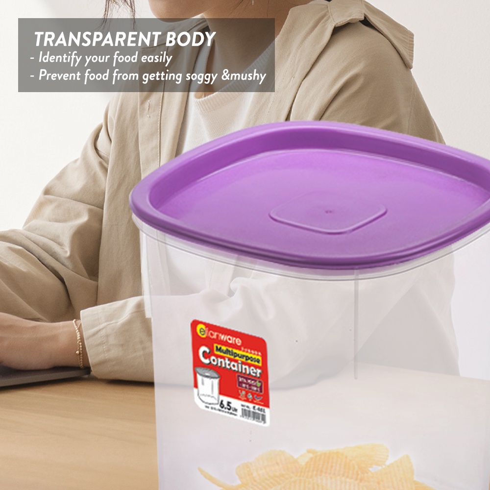 Elianware Airtight Food Container Storage Box (1 Pc/3 Pcs x 6.5L ...