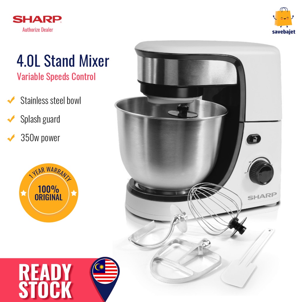SHARP Electric Stand Mixer (4L) EMS80WH | Shopee Malaysia