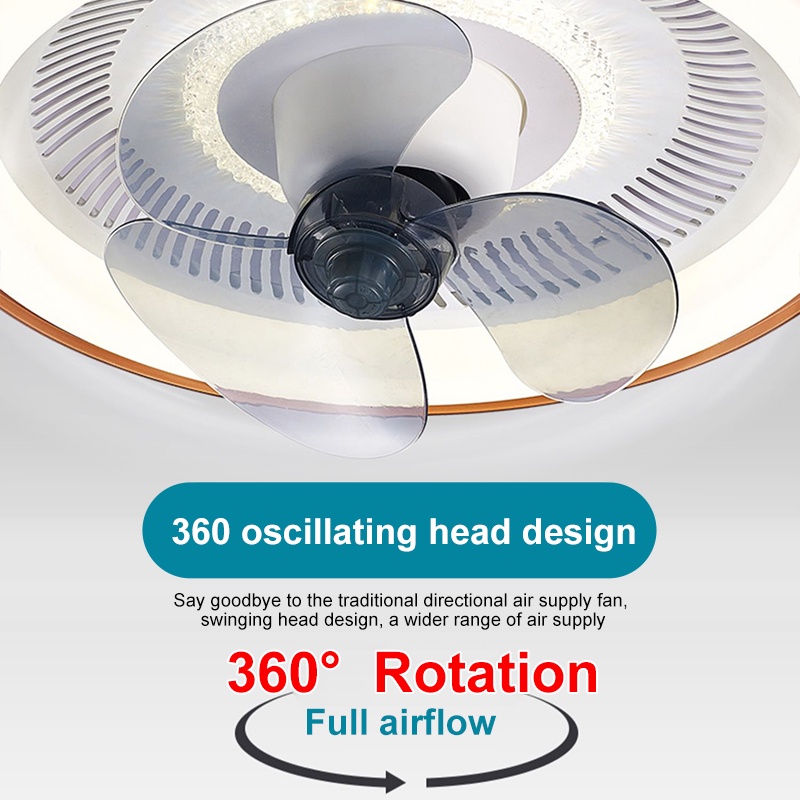 AC 20" Ceiling Fan with Light 96W Ceiling light 6-speed wind kipas ...