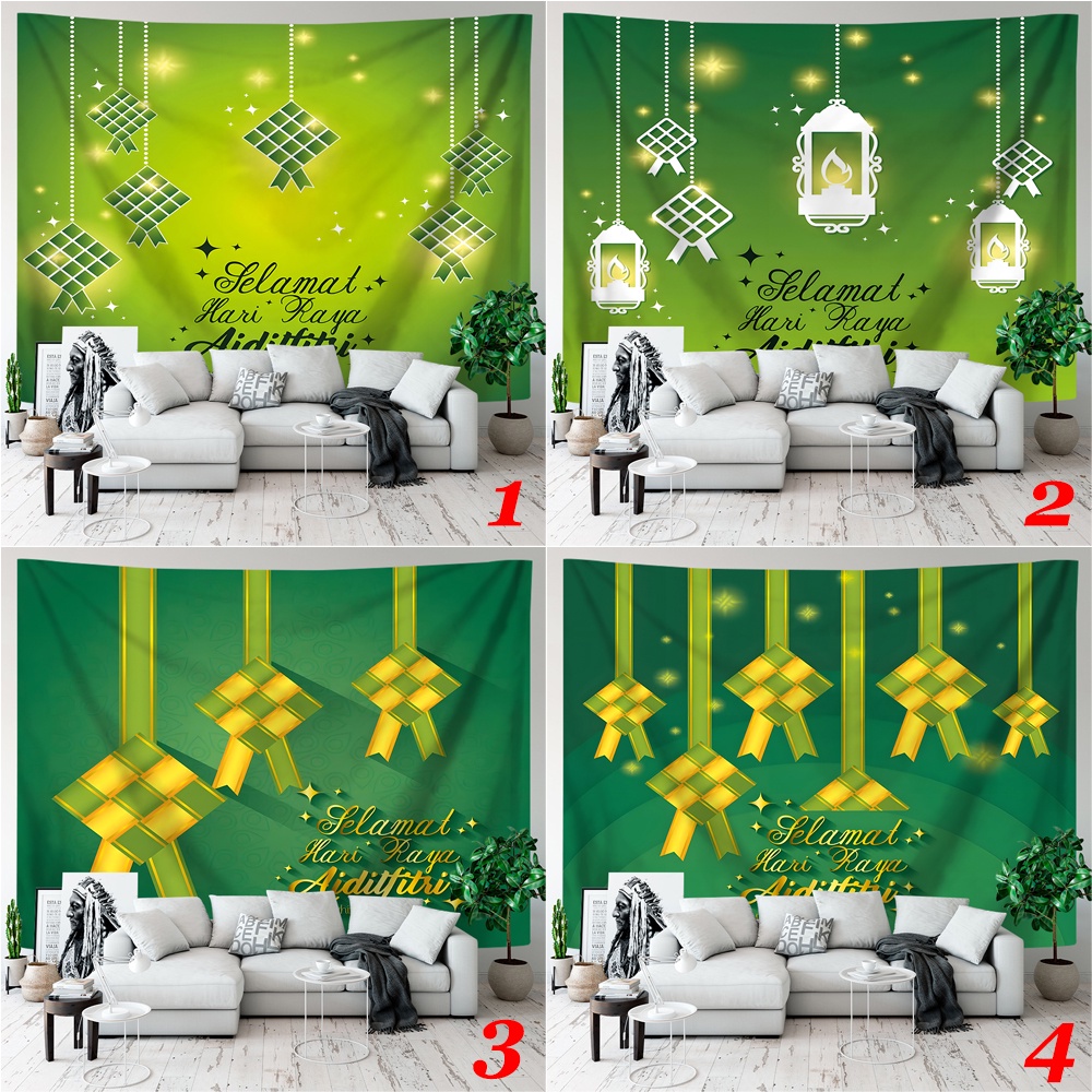 Holiday Eid Al-Fitr Wall Tapestry Selamat Hari Raya Aidilfitri ...