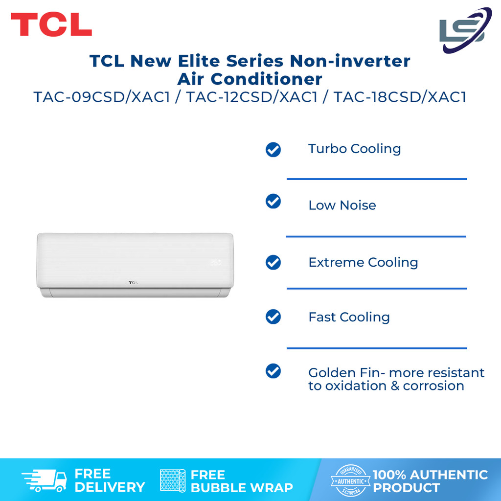 TCL 1HP/1.5HP/2HP/2.5HP New Elite Series Non-inverter Air Conditioner ...
