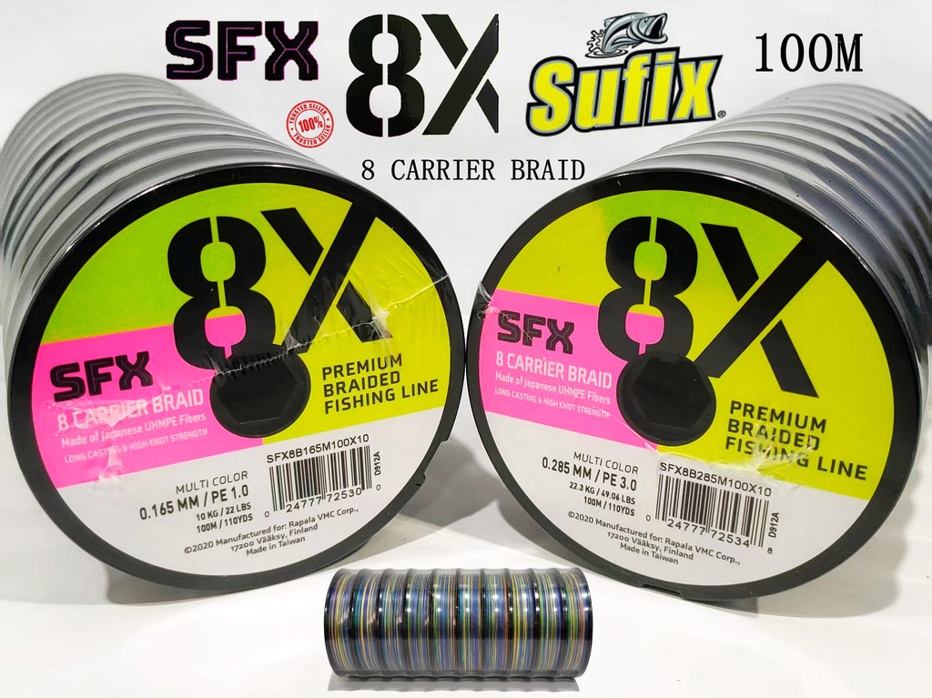 SUFIX SFX 8X BRAIDED FISHING LINE 100m | Shopee Malaysia