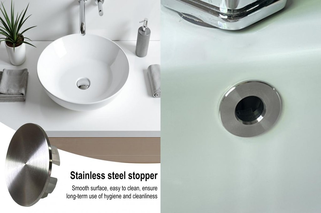 PANDU Aesthetic Bathroom Essential Easy Install Stainless Steel Sink ...