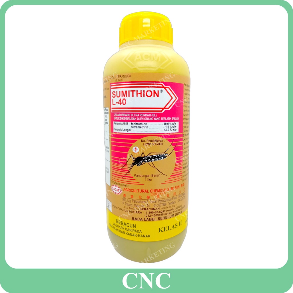 1L Sumithion L-40 L40ACM Fenitrothion 40.0% Tetramethrin 1.0% Racun ...