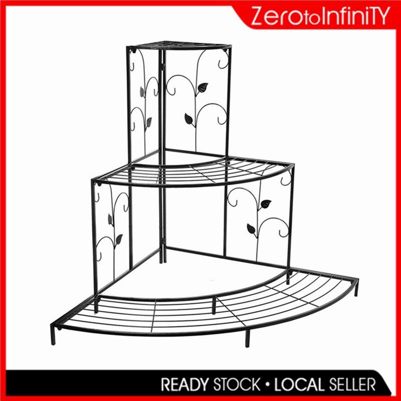 HTW shop 3 Tier Flower Rack Stand Pot Plant Garden Balcony Triangle ...