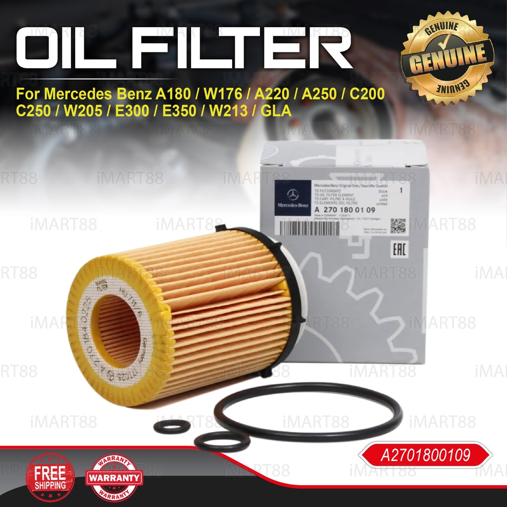 Mercedes Oil Filter A2701800109 INFINITI Benz A180 W176 A220 A250 C200 ...