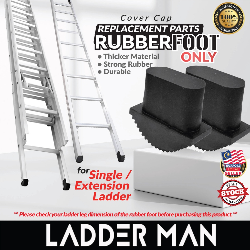 1PCS Rubber Leg Cover Cap for Single and Extension Ladder Aluminium ...