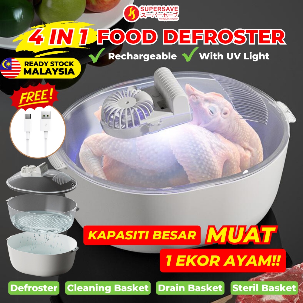 SUPERSAVE 4 in 1 Food Defrost Machine Multifunction Defroster Box Bekas ...