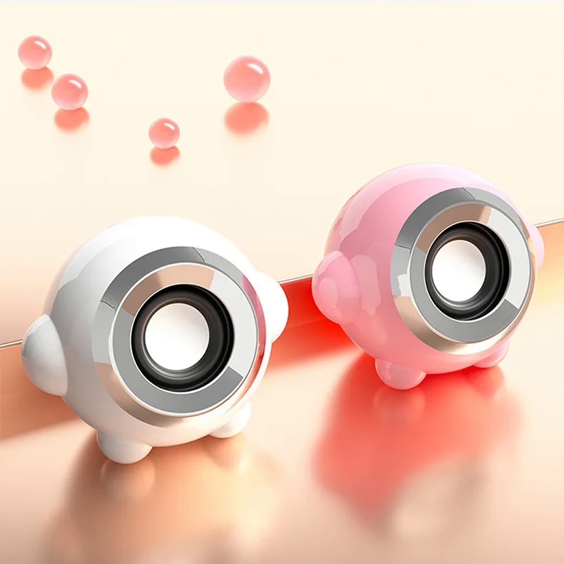 Pink Computer Speakers For PC Laptop Speakers USB 3.5mm Wired Music ...