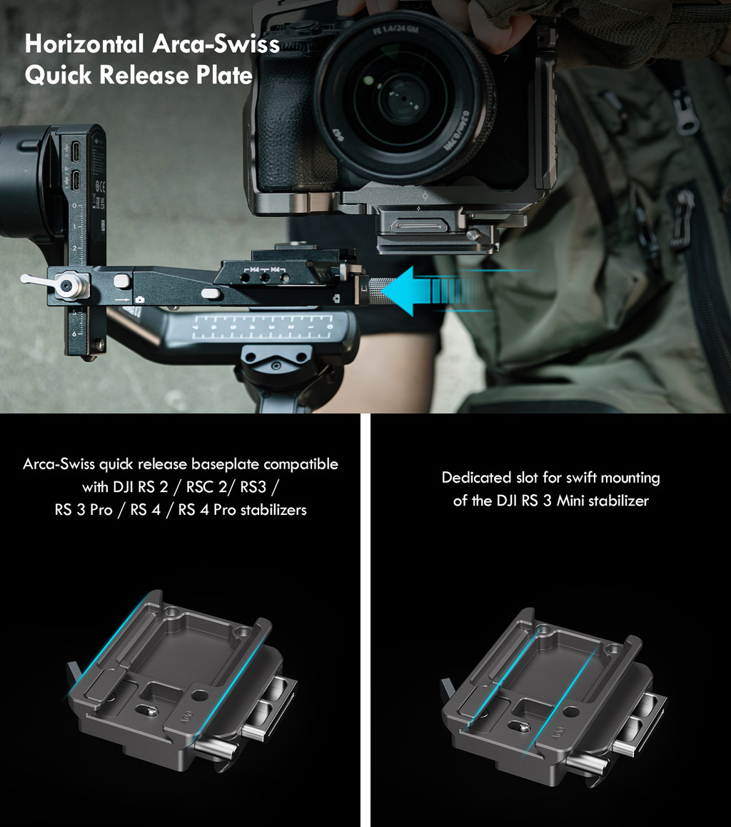 SmallRig HawkLock H21 Quick Release Mini NATO Rail for DJI Stabilizers ...