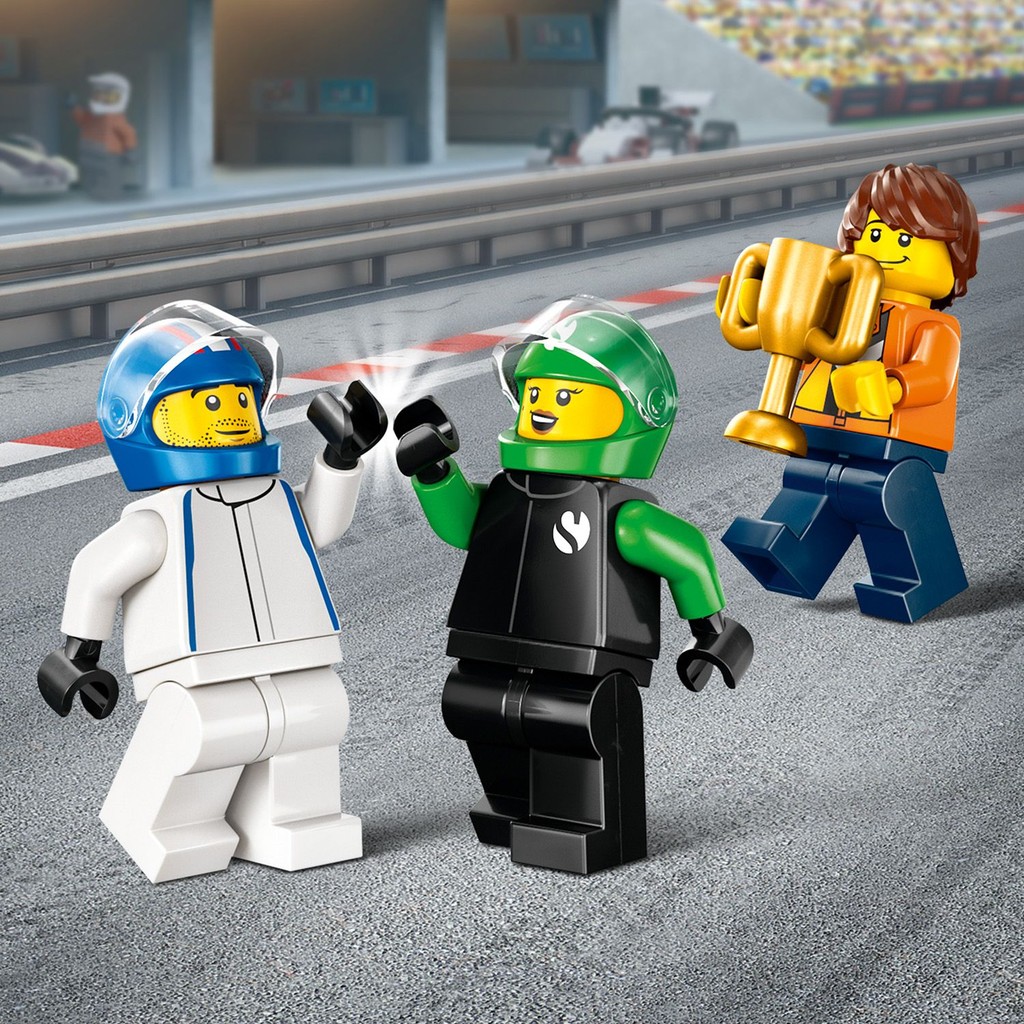 LEGO 60474 City F1 Grid with VCARB & Sauber Race Cars Building Toy Set ...