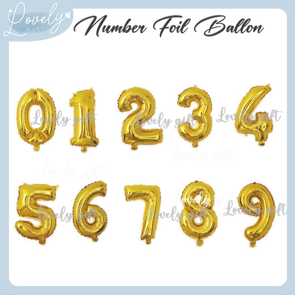 18 inch Number Balloon Foil/Belon Huruf/Mini Balloon Number/Topper Foil ...