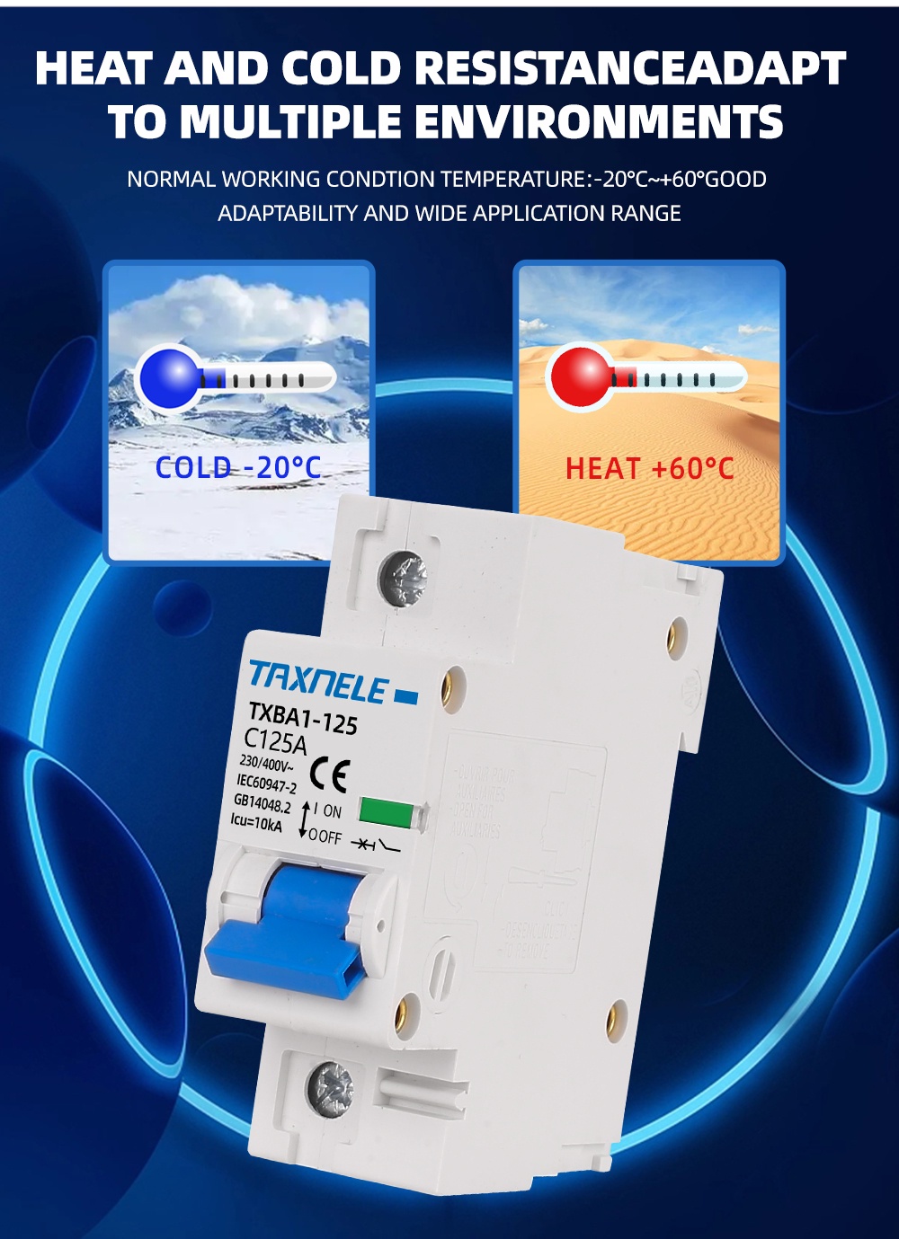 AC MCB 1P 2P 230V Mini Circuit breaker Air Switch 80A 100A 125A ...