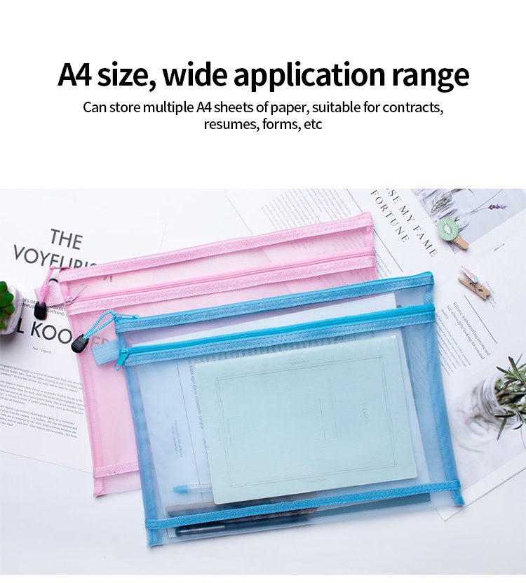 Angel Mark 1PC Storage Bag Zipper A4 A5 A6 Portable Zipper File Bag ...