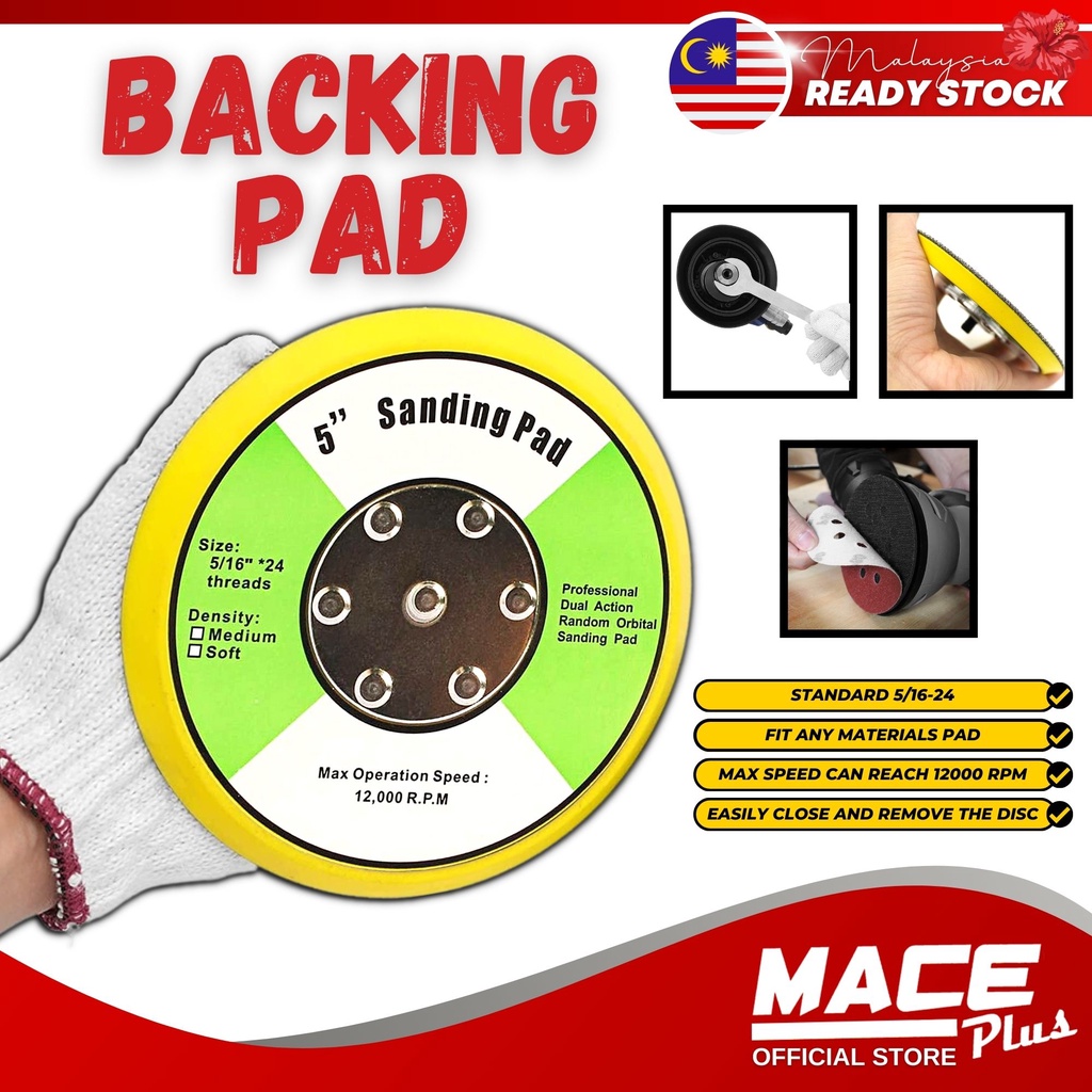 5inch Backing Pad Sander Plate Polisher Hook Universal Standard Sander ...