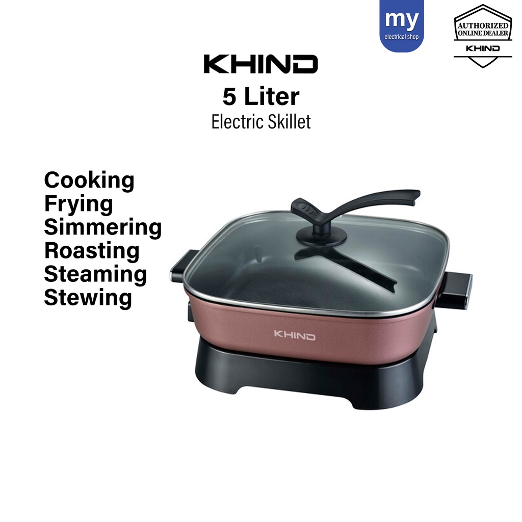 Khind Multifunction Electric Skillet 5L HP7000 Frying Pan Multi Cooker ...