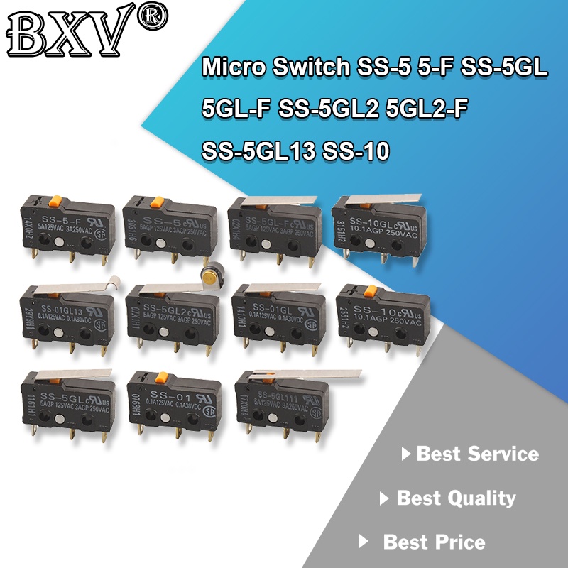 Ibuw Micro Switch SS-5 5-F SS-5GL 5GL-F SS-5GL2 5GL2-F SS-5GL13 SS-10 10GL 10GL2 10GL13 SS-01 ...