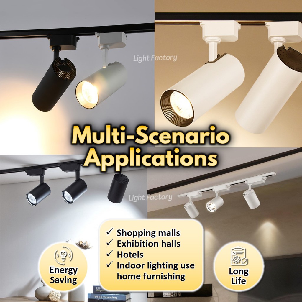 💥3 YEARS WARRANTY💥 Lampu Trek Light 7W 12W 20W 35W LED Track Light ...