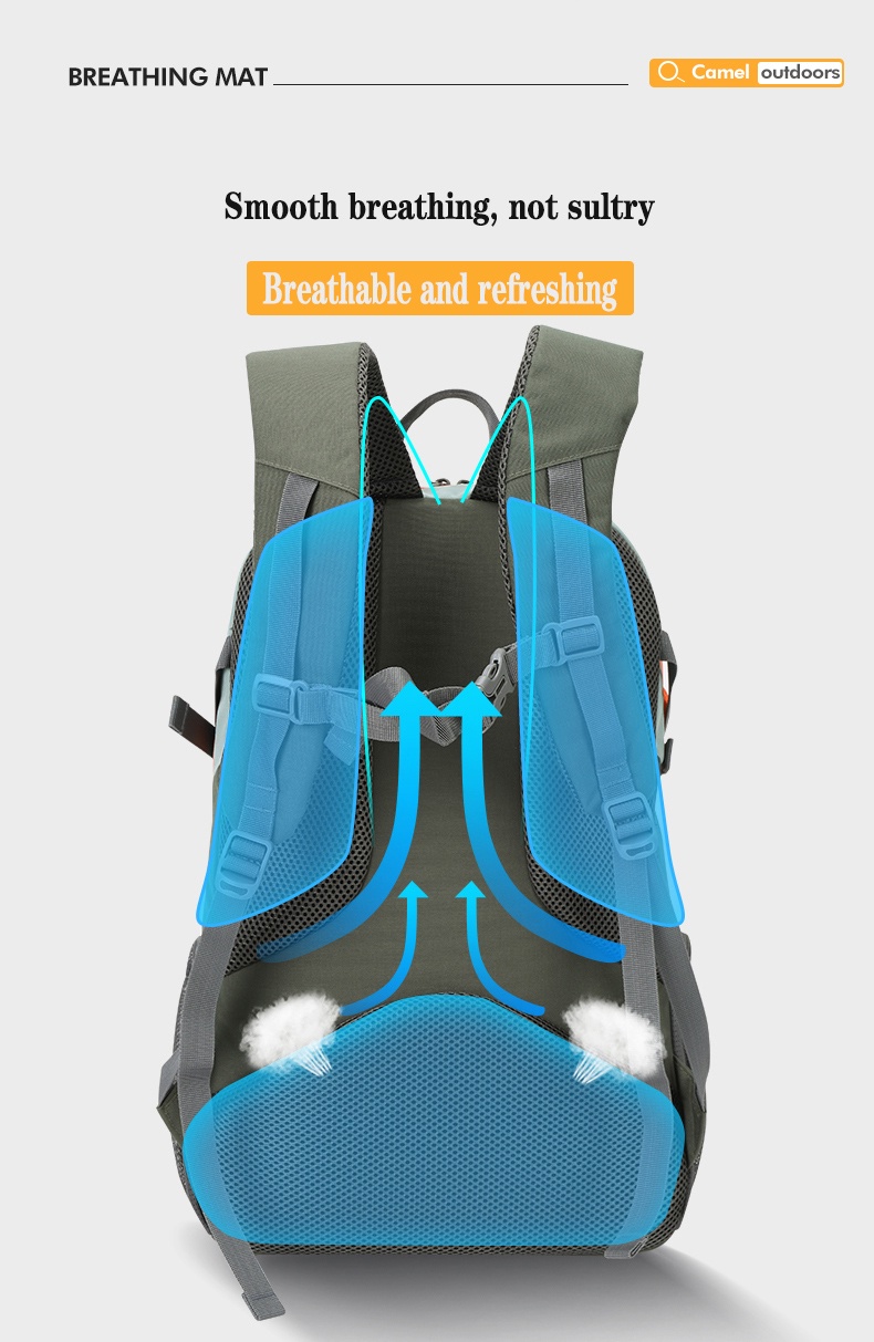 CAMEL CROWN Outdoor 18L Waterproof Backpack, Waterproof Travel Bag, Lightweight School Bag ...