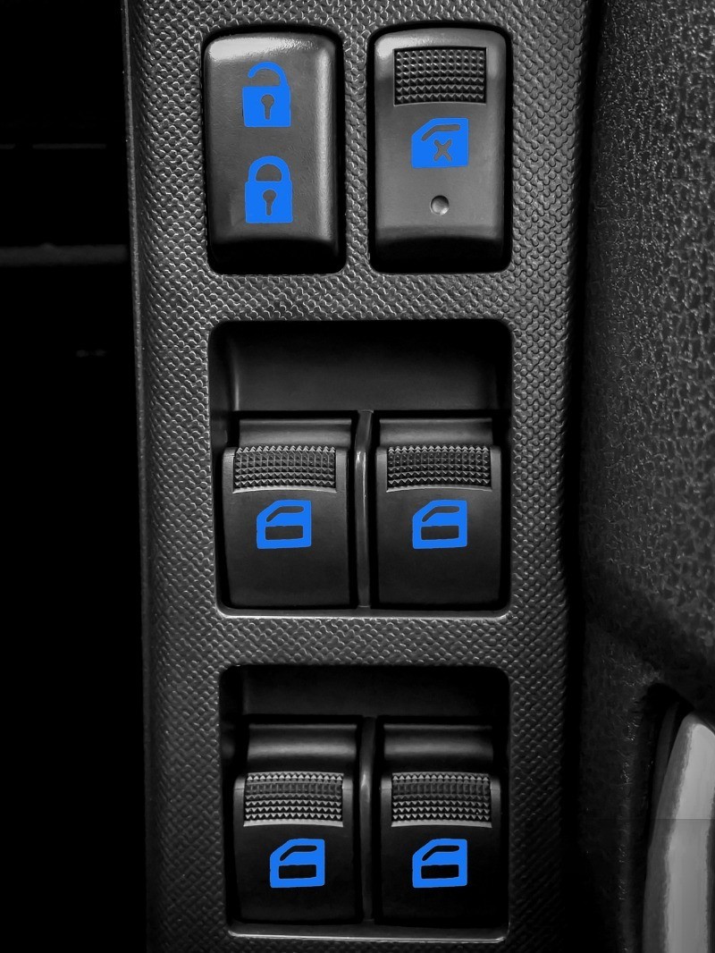 Fluorescent Window Lifter Switch Decals - Car Interior Styling ...