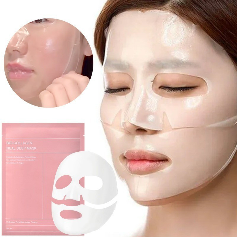1-5Pcs Collagen Mask - Translucency Hydrating Facial Mask ...