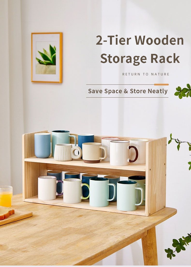 Ready Stock Rak Meja Wood Table Display Rack Shelf Desk Organizer ...