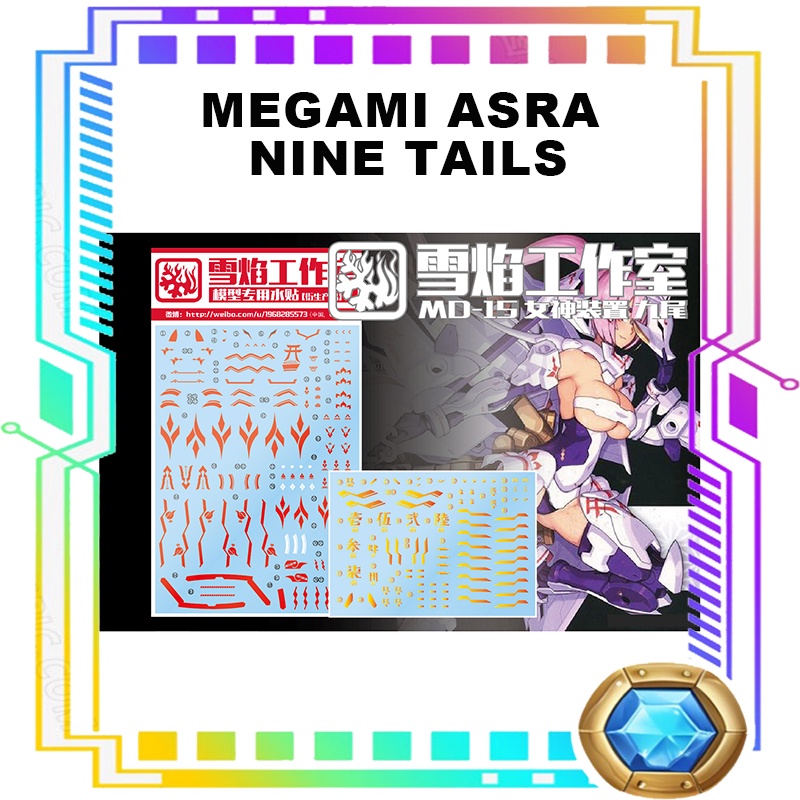 MEGAMI ASRA NINE TAILS WATERSLIDE DECAL | Shopee Malaysia
